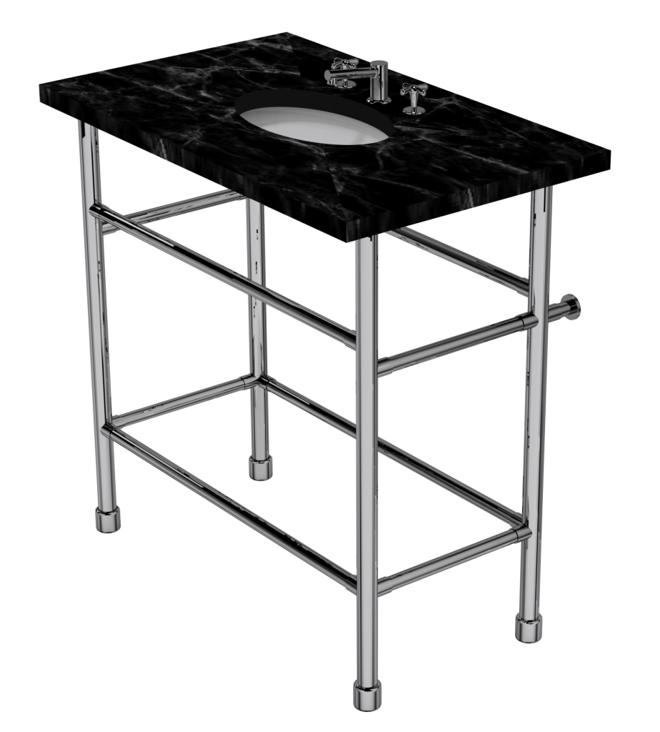 Modern Four Leg Washstand With Shelf Support | The Sterlingham Company Ltd